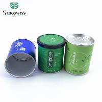 China Mini Empty Tea Paper Cans Food Grade Paper Tube Container For Matcha Tea Packaging for sale