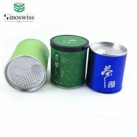 China Mini Empty Tea Paper Cans Food Grade Paper Tube Container For Matcha Tea Packaging for sale