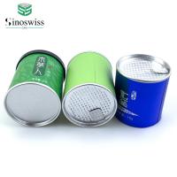 China Mini Empty Tea Paper Cans Food Grade Paper Tube Container For Matcha Tea Packaging for sale
