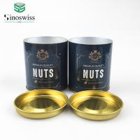 China Cylinder Aluminium Foil Snack Food Paper Cans With Metal Lid Nuts Packaging for sale