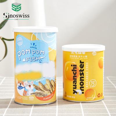 China OEM Printing Recyclable Kraft Paper Tube Cans For Cat Dog Pet Food Packaging for sale