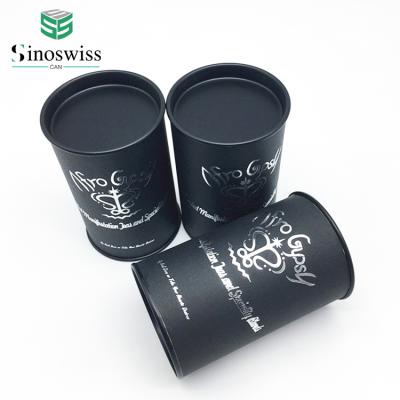 China Custom Sizing Paper Tube Tea Packaging Container cylinder box With Tinplate Cover for sale