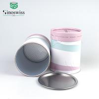 China Custom Printing Powder Packaging Paper Cans Canister With Paper Lid Recyclable for sale