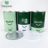 China OEM Sizes Cylindrical Paper Container Paperboard Canister For Protein Powder for sale