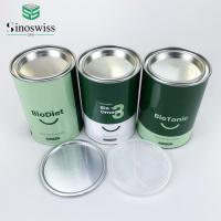 China OEM Sizes Cylindrical Paper Container Paperboard Canister For Protein Powder for sale