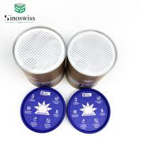 China Custom Airtight Paper Cans Packaging With Paper Hat Cover For Protein Supplements for sale