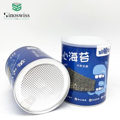 China Moisture Resistant Snack Food Paper Cans Cylinder Packaging For Seaweed Dried Food for sale