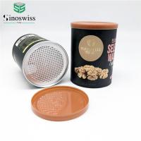 China Abrasion Proof Round Empty Cardboard Can Nut Snack Food Round Paper Tube Box for sale