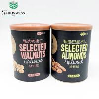 China Abrasion Proof Round Empty Cardboard Can Nut Snack Food Round Paper Tube Box for sale