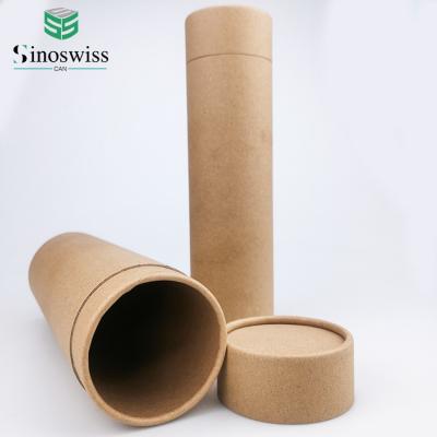 China OEM Kraft Paper Cylinder Containers Impact Resistant Paper Tube Cosmetic Packaging for sale