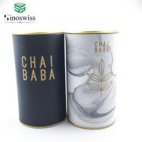 China 100% Recyclable Cylindrical Paper Tube Box Paper Canister With Airtight Lid Eco Friendly for sale