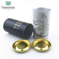 China 100% Recyclable Cylindrical Paper Tube Box Paper Canister With Airtight Lid Eco Friendly for sale
