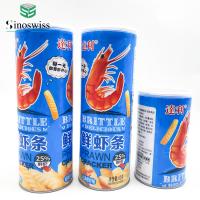China Aluminum Foil Lining Cardboard Can Packaging Round Potato Chips Cylinder Paper Cans for sale