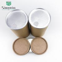 China OEM Logo Kraft Paper Canister Easy Tear Lid Paper Can For Dry Food Products for sale
