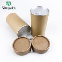 China OEM Logo Kraft Paper Canister Easy Tear Lid Paper Can For Dry Food Products for sale