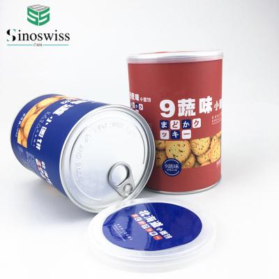 China Airtight Food Grade Cashew Nuts Paper Cans Packaging Cookie Cylinder Paper Cans for sale