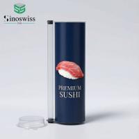 China Food Grade Sushi Container Push Up Sushi Paper Tube Packaging with Compartment for sale