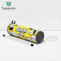 China Food Grade Sushi Container Push Up Sushi Paper Tube Packaging with Compartment for sale