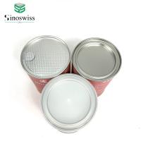 China Recyclable Cylinder Pet Food Paper Cans Packaging With Easy Open Cover OEM Logo for sale