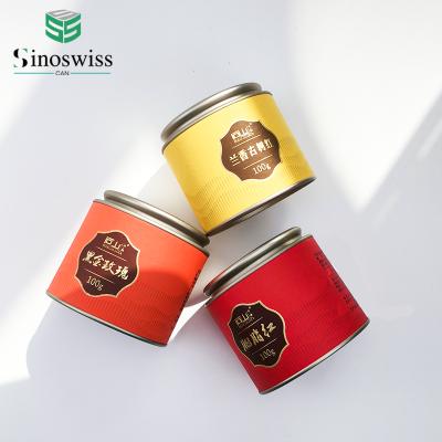 China Luxury Design Tea Paper Cans Cylinder Composite Paper Can Packaging Customized Size for sale