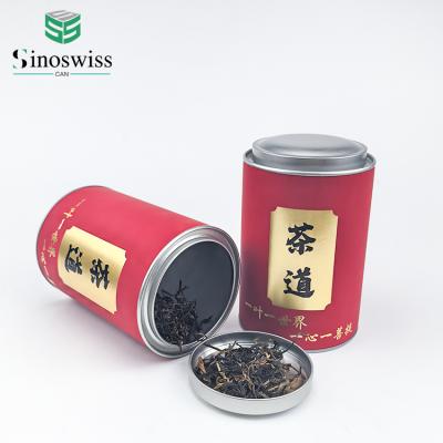 China Double Lid Tea Cylinder Packaging Airtight Cardboard Canister Packaging For Candy for sale