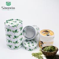 China OEM Brand Cylinder Cardboard Tea Paper Cans Packaging Round Paper Canister For Tea for sale