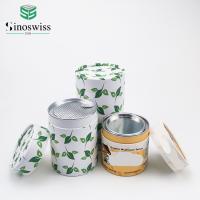 China OEM Brand Cylinder Cardboard Tea Paper Cans Packaging Round Paper Canister For Tea for sale