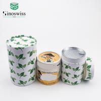 China OEM Brand Cylinder Cardboard Tea Paper Cans Packaging Round Paper Canister For Tea for sale