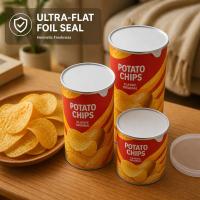 China Custom Printed Composite Paper Chip Cans | OEM Snack Tubes for sale