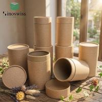 China Recyclable Kraft Paper Cylinder Canister Food Grade Paper Tube Packaging for Loose Tea with Custom Labeling for sale