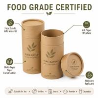 China Custom Eco Friendly Carton Cylinder Kraft Paper Round Boxes EmptyBiodegradable Craft Cardboard Boxes Packaging Tubes for sale