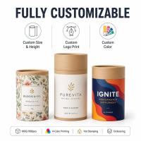China Custom Eco Friendly Carton Cylinder Kraft Paper Round Boxes EmptyBiodegradable Craft Cardboard Boxes Packaging Tubes for sale