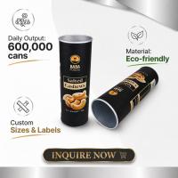 China Custom Paper Cans With Inner Aluminum Foil Cardboard Cylinder Food Grade Tube for Snack Potato Chips Packaging for sale