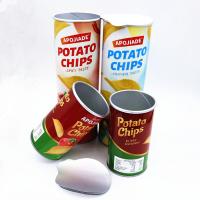 China Custom Craft Paper Tube Easy Peel Lid Stamping Airtight Recyclable Food Snack Potato Chips Chocolate Cookie Sugar Packaging for sale