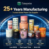 China Custom Craft Paper Tube Easy Peel Lid Stamping Airtight Recyclable Food Snack Potato Chips Chocolate Cookie Sugar Packaging for sale