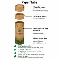 China OEM Biodegradable Kraft Paper Tube with UV Coating Custom Size Recyclable & Reusable for Loose Tea and Snack Packaging for sale
