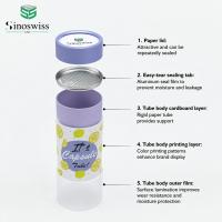 China Natural Kraft Look Recyclable Paper Material Food Grade Protein Powder Packaging Cylinder Tube Container OEM Matt Lamination for sale