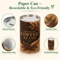 China Custom Eco-Friendly Kraft Paper Tube Cylinder Packaging for Tea Coffee Wholesale OEM Biodegradable Supplie for sale
