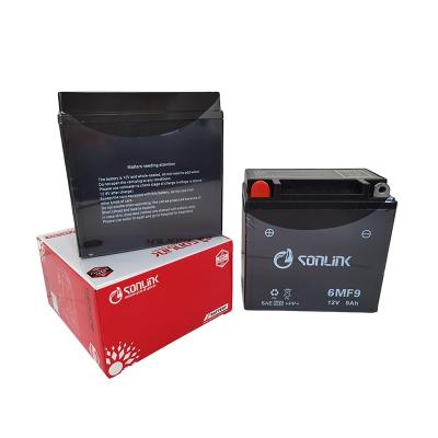 China 12V9ah explosion-proof safety valve installation lead-acid motorcycle battery for sale