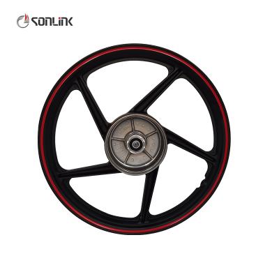China Gn125 Wholesale Motorcycle Parts Motorbike Front Aluminum Wheel Hub Rim Complete for sale
