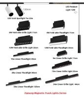 China Dimmable Recessed Magnetic Track Lighting 48V 7W 12W Rail COB for sale