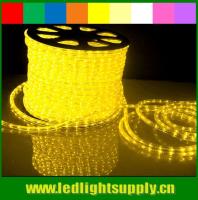 China christmas decorations round 2 wires yellow led rope flex lights for sale