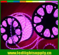 China 2 wire led pink color transparent neon flex wire rope lights for sale