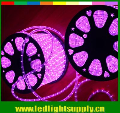 China 2 wire led pink color transparent neon flex wire rope lights for sale
