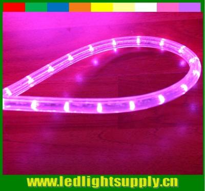 China led decoration light 2 wire led pink color solid rope lights for sale