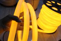 China modern 360 degree round yellow 220v neon flex light 25mm ip67 for outdoor for sale