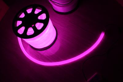 China 24v best price 360 degree round purple 25mm neon flex lights for decoration for sale