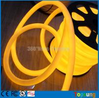 China 25M spool 12V yellow round 360 degree led neon flex for room for sale