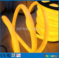 China 25M spool 12V yellow round 360 degree led neon flex for room for sale