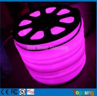 China 25M spool 24V DC 360 degree purple led neon light dia 25mm round Gold Supplier for sale